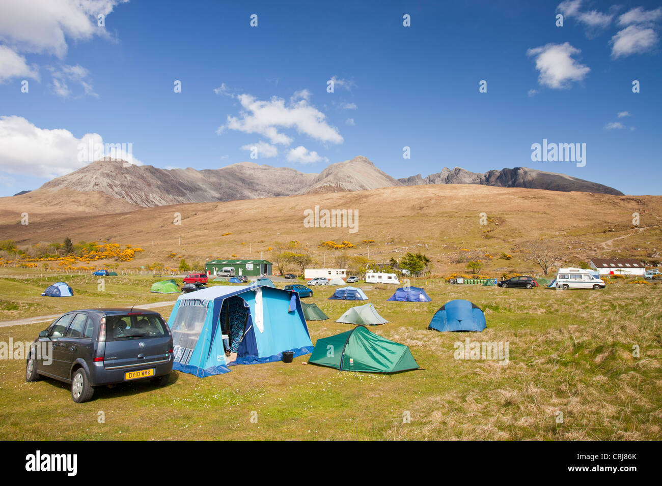 The Cuillin Ridge on the Isle of Skye, Scotland, UK, from Glen Brittle ...