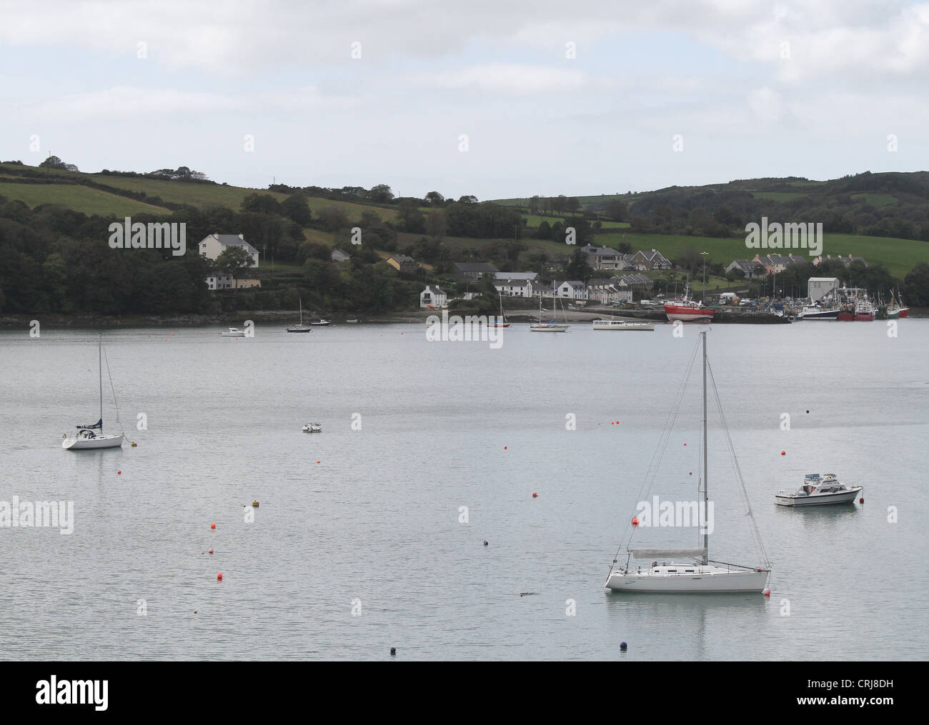 Looking at Union Hall across Glandore Bay from the the village of ...