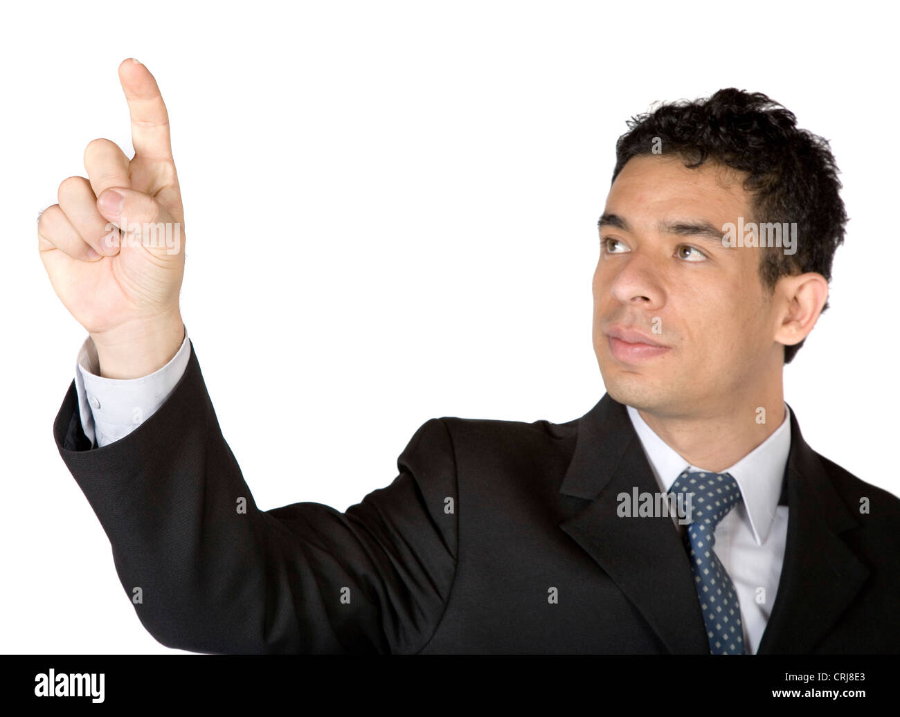 business man pointing at the screen Stock Photo - Alamy