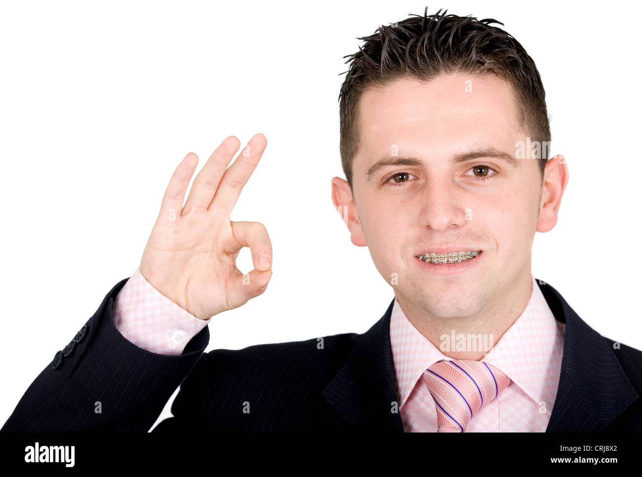 business man doing the ok sign Stock Photo - Alamy