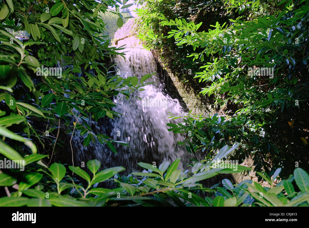 Waterfall over weir Stock Photo - Alamy