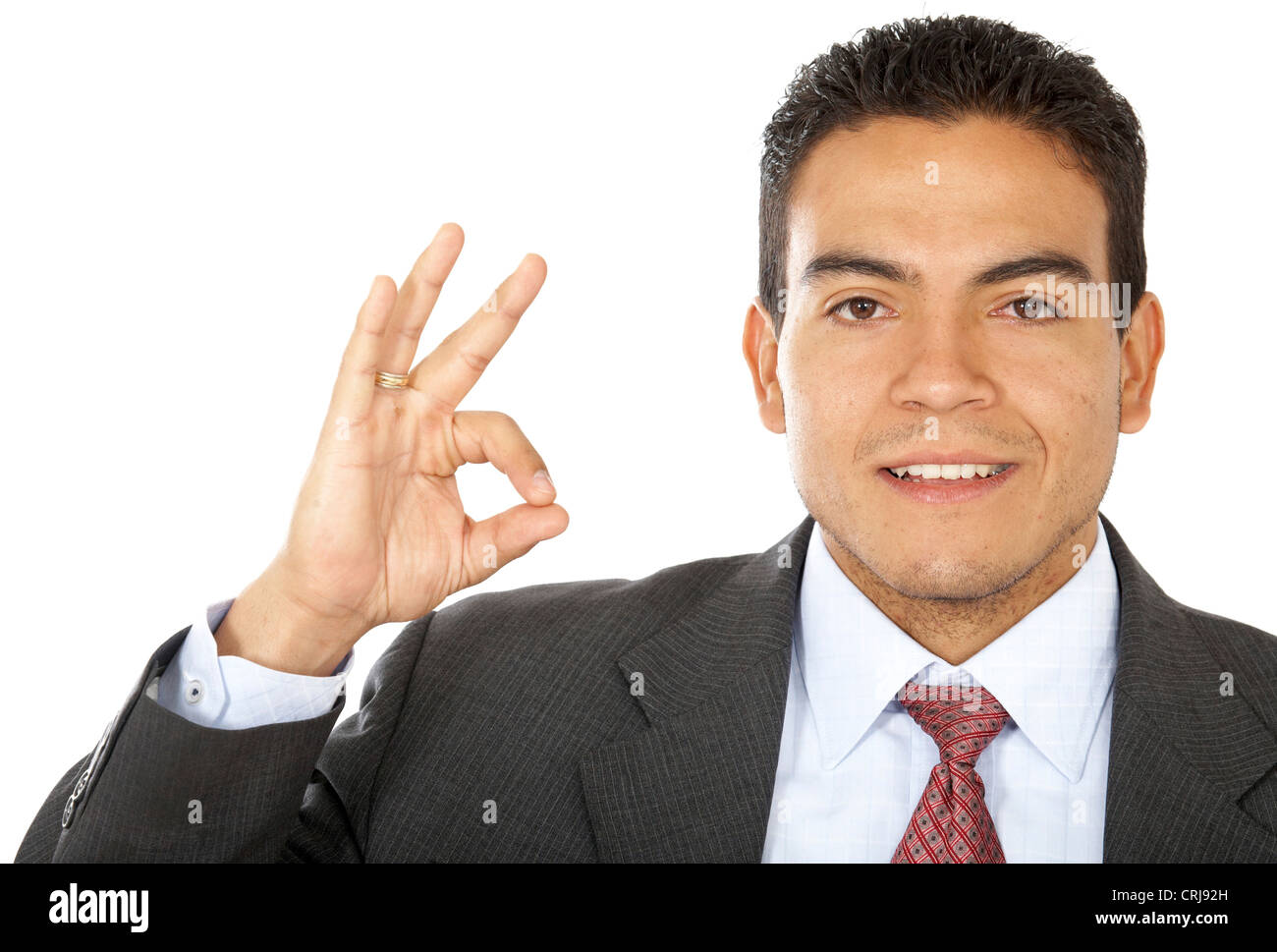 business man doing the ok sign Stock Photo - Alamy