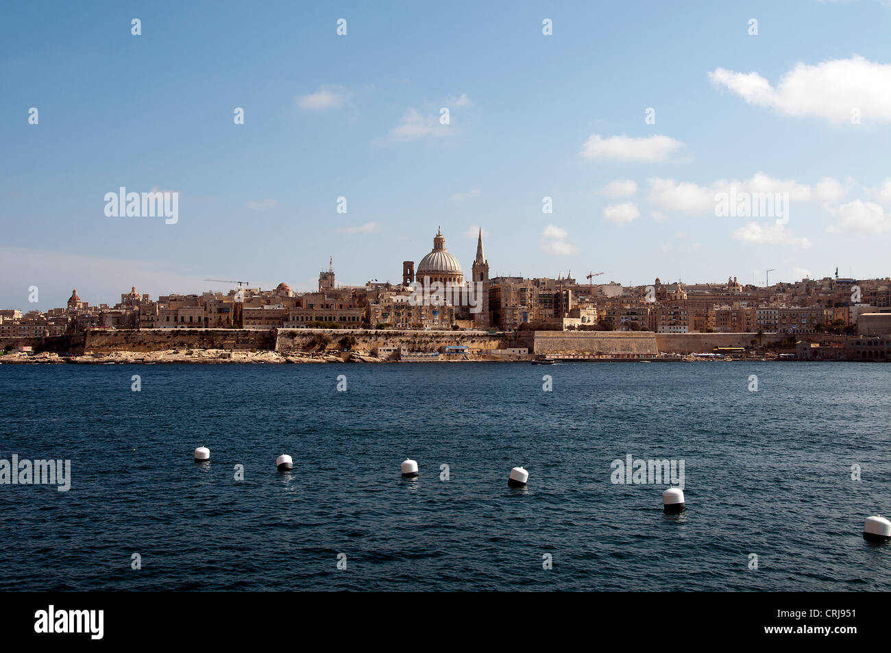 Skyline of the Malta city Valetta Stock Photo - Alamy
