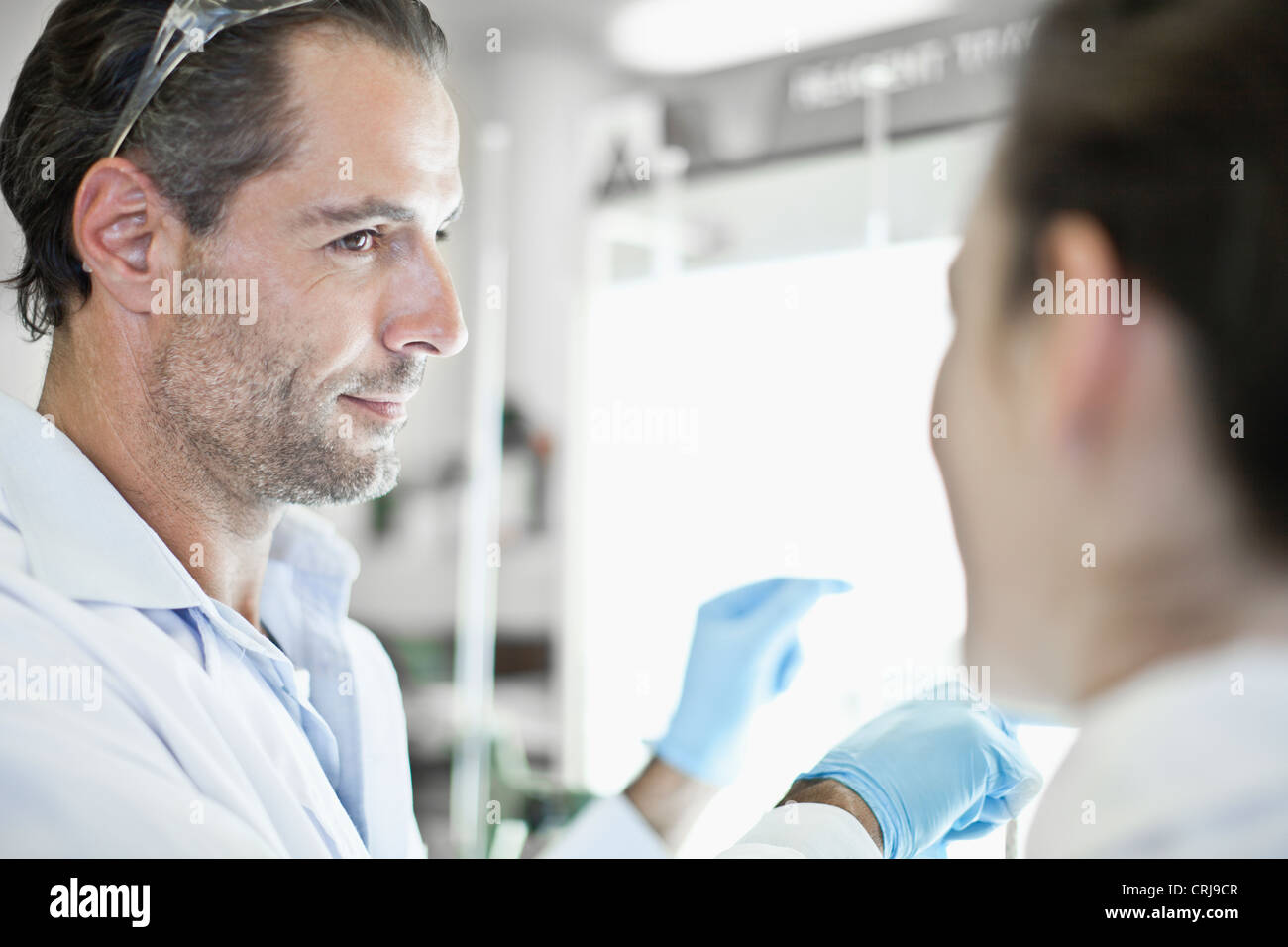 Scientists working together in lab Stock Photo - Alamy