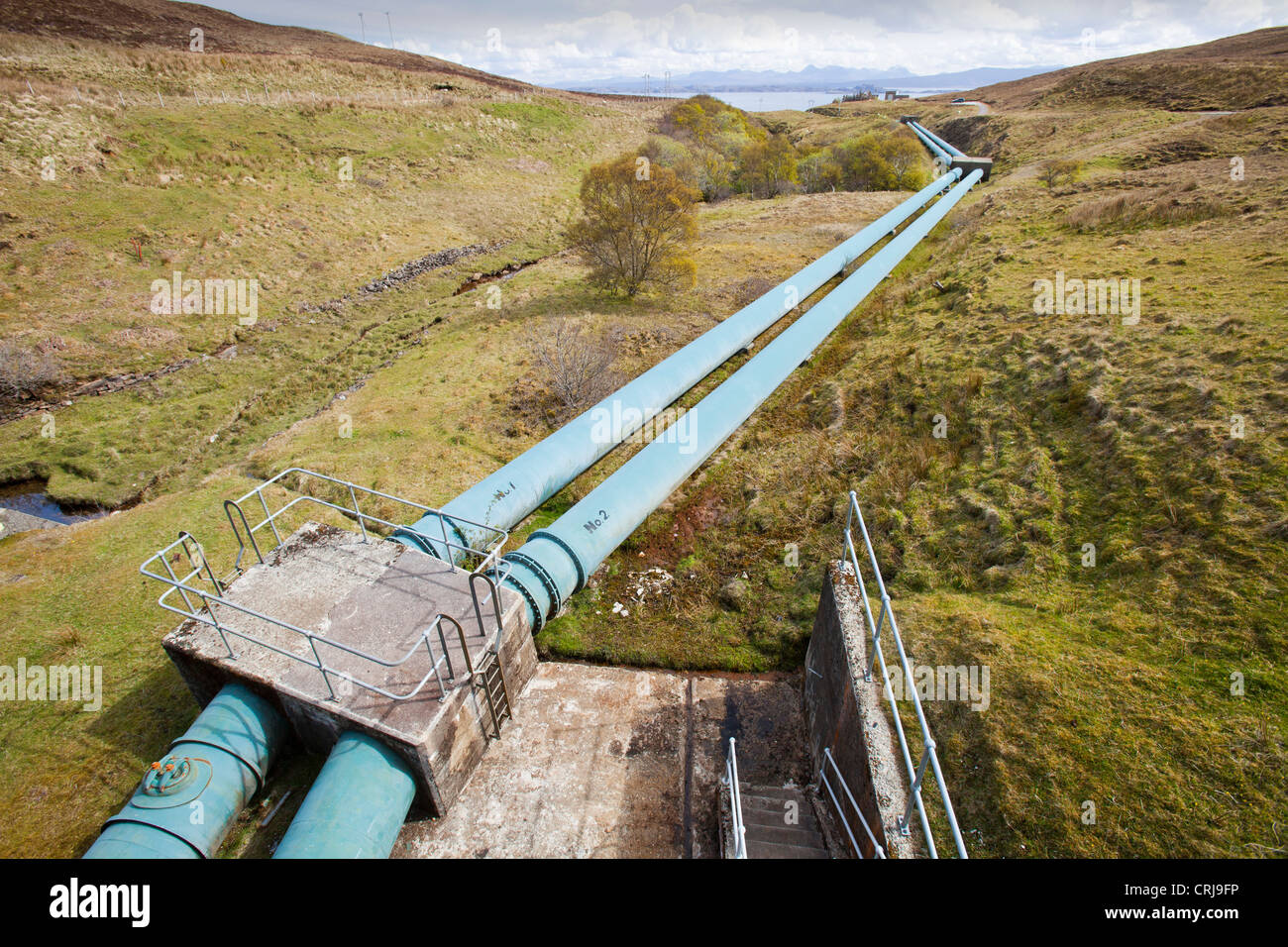 Loch Leathan hydro power station on the Trotternish peninsular, Isle of ...