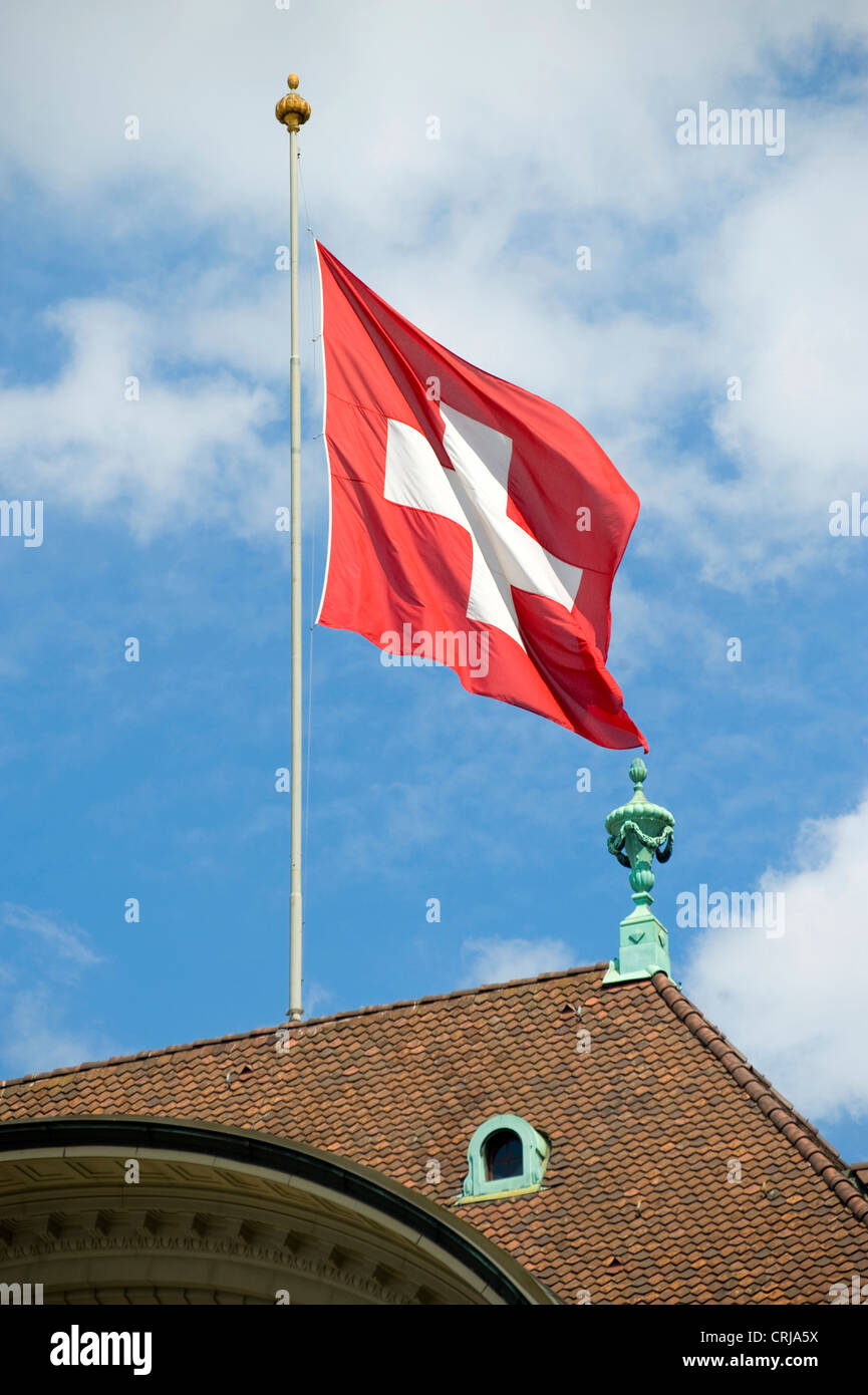 Swiss flag bank hi-res stock photography and images - Alamy