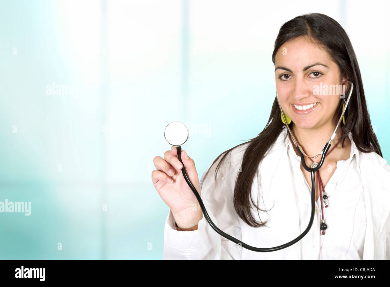 female doctor with stethoscope Stock Photo - Alamy