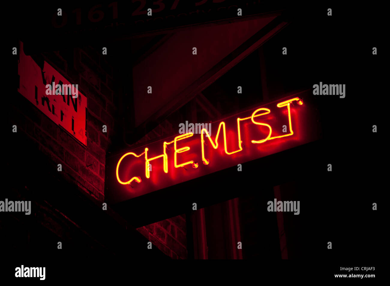 Neon Chemist sign Stock Photo - Alamy