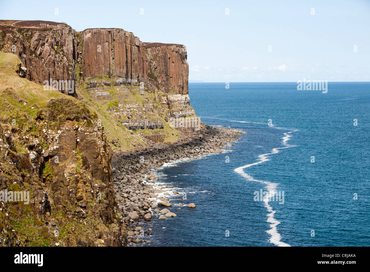 Columnar jointing in Basalt sea cliffs on the trotternsih peninsular ...