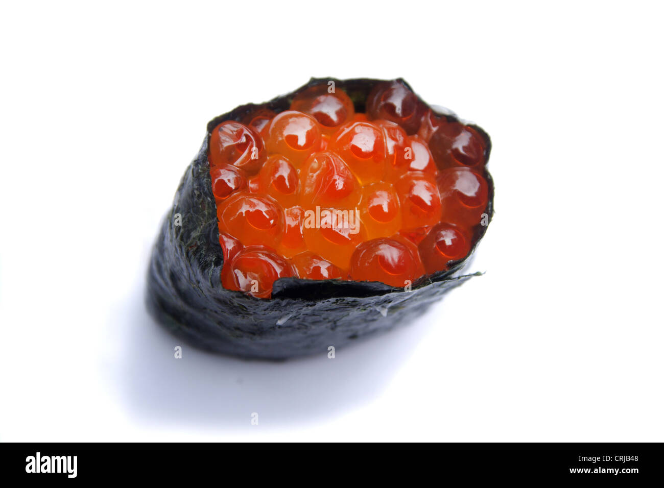 Ikura salmon roe eggs sushi Stock Photo - Alamy