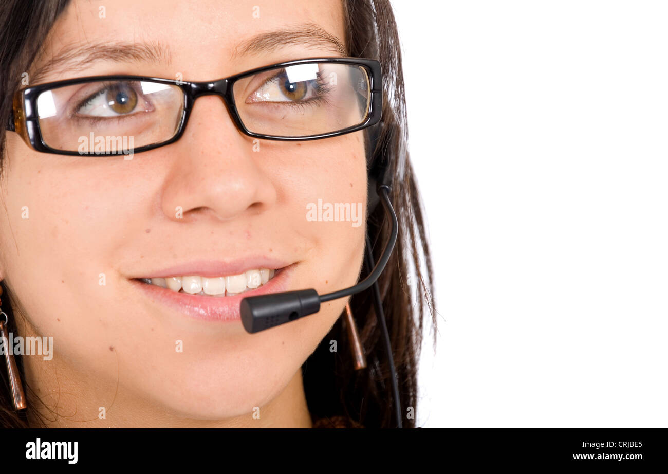 young customer service woman Stock Photo - Alamy