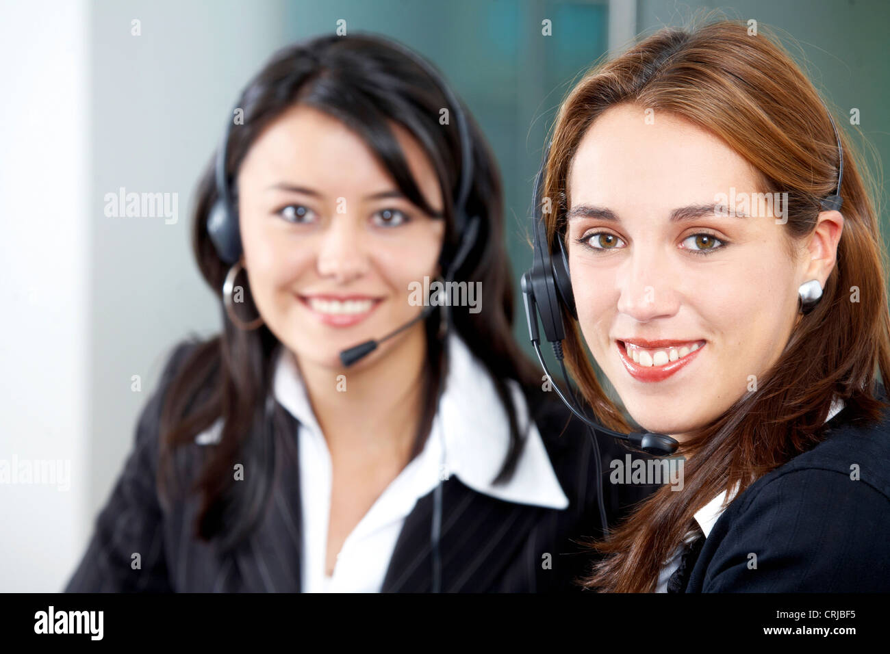 customer service girls in an office Stock Photo - Alamy