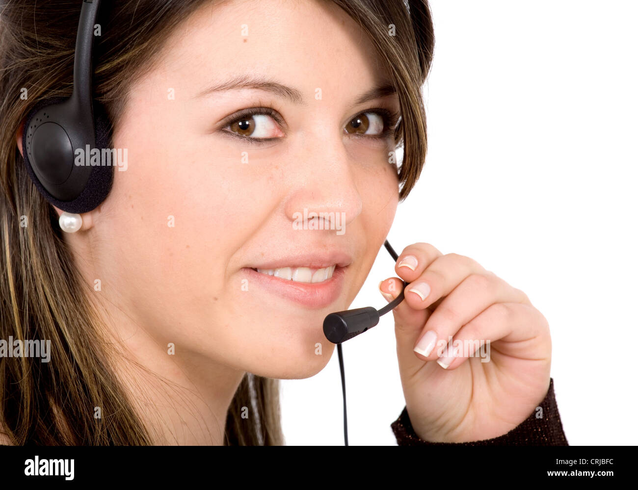 young customer service woman Stock Photo - Alamy