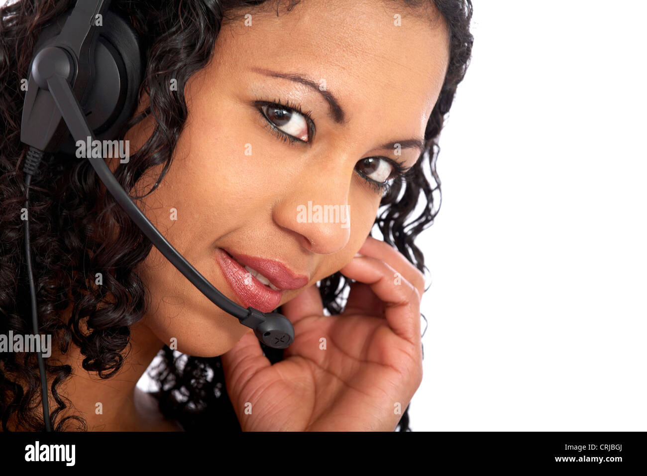 young customer service woman Stock Photo - Alamy