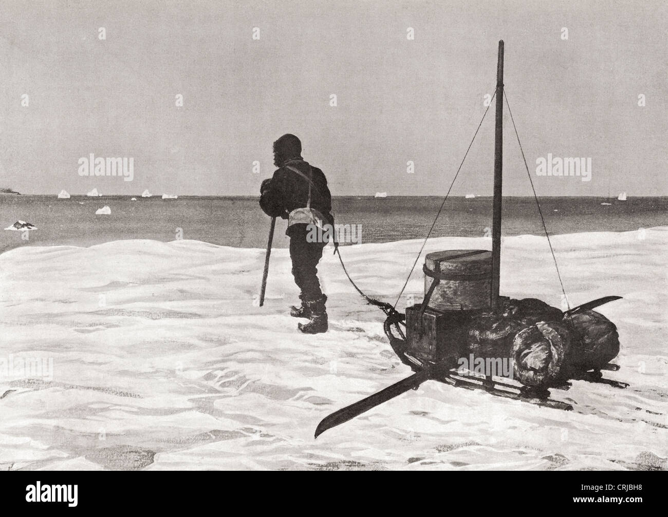 Dr. Douglas Mawson arriving back too late for his ship the SY Aurora ...