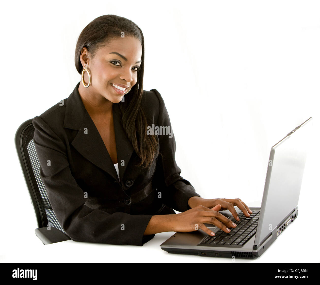 Business woman laptop notebook Cut Out Stock Images & Pictures - Alamy