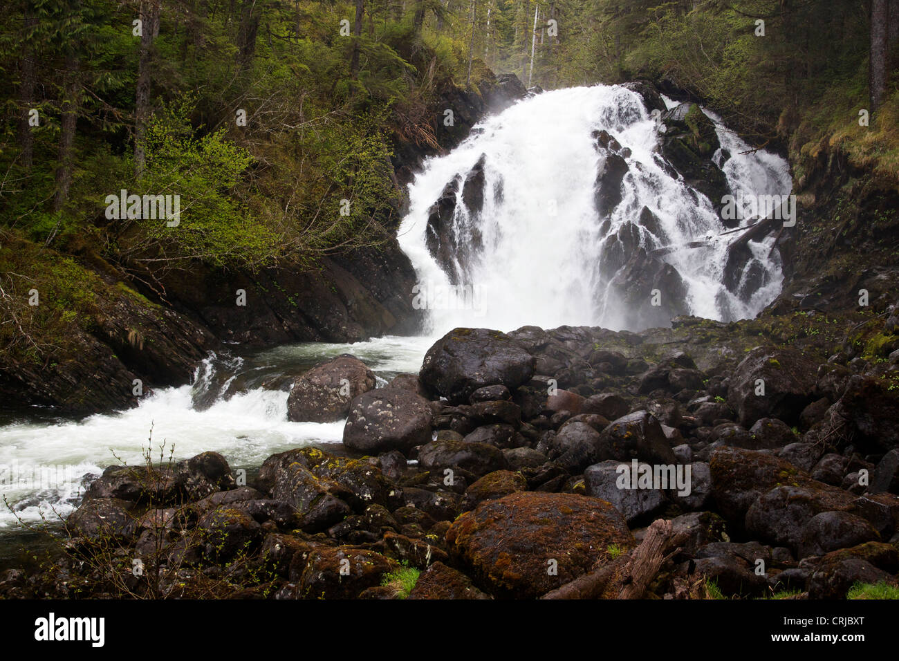 Cascade Falls near Thomas Bay, Frederick Sound. Southeast Alaska Stock ...
