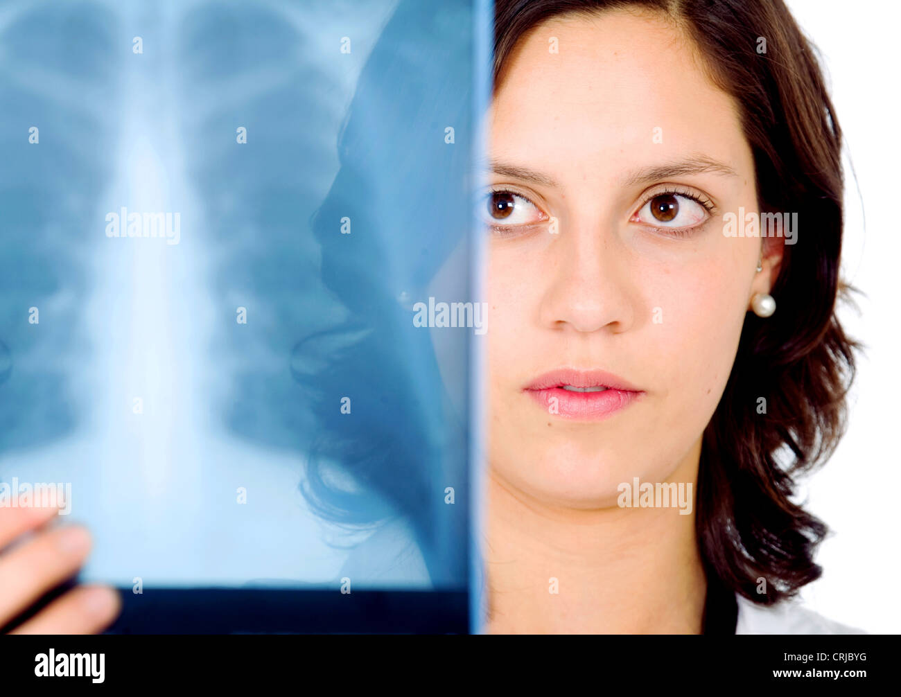 female doctor checking an xray Stock Photo - Alamy