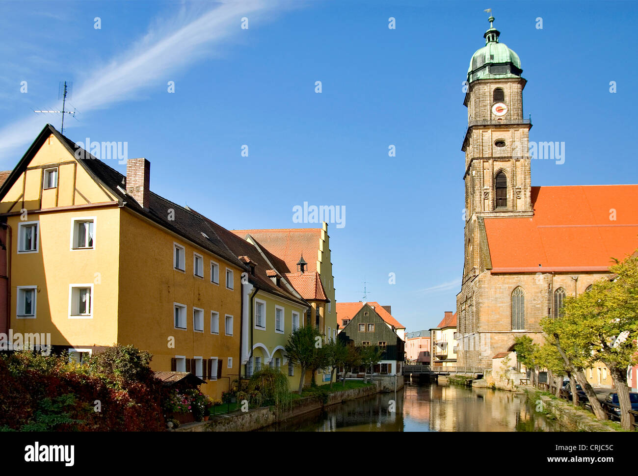 Old Town and the St. Martin Church of Amberg, Germany, Bavaria, Amberg ...