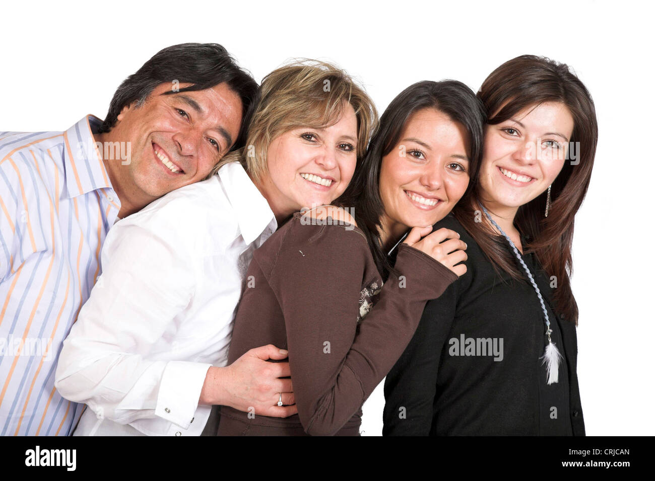 parents with two adult daughters Stock Photo - Alamy