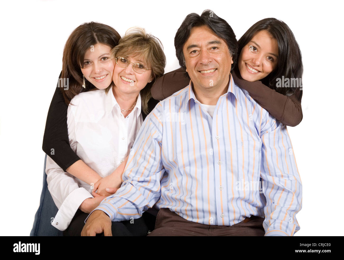 parents with two adult daughters Stock Photo - Alamy