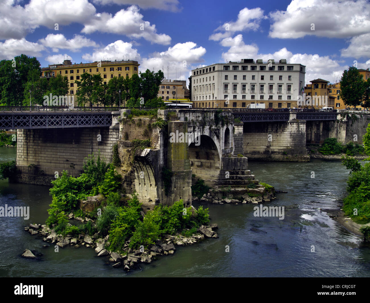 Pons Aemilius (Ponte Rotto), the oldest stone bridge in Rome, and the ...