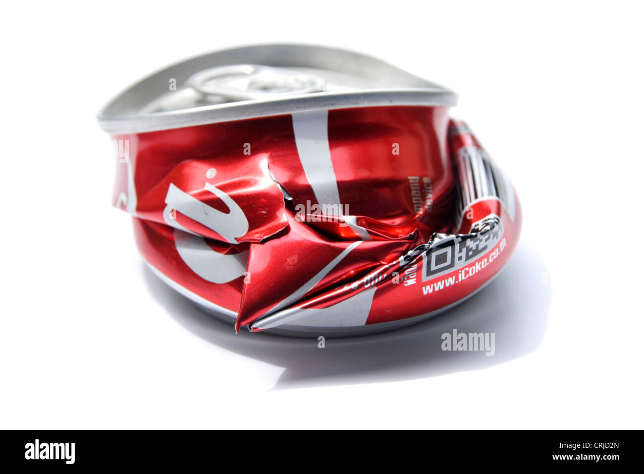 Crushed Coca Cola Can Stock Photo - Alamy
