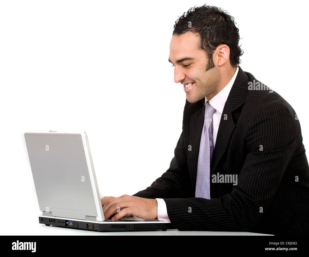 business man on a laptop computer in his office Stock Photo - Alamy