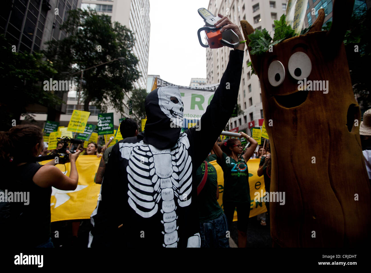Greenpeace protest Deforestation Zero People's Summit at Rio+20 for ...