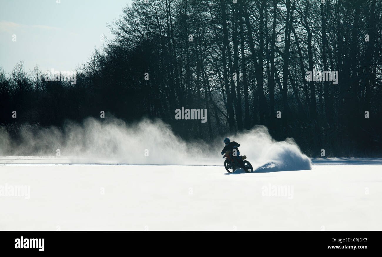 Motorcycle winter hi-res stock photography and images - Alamy