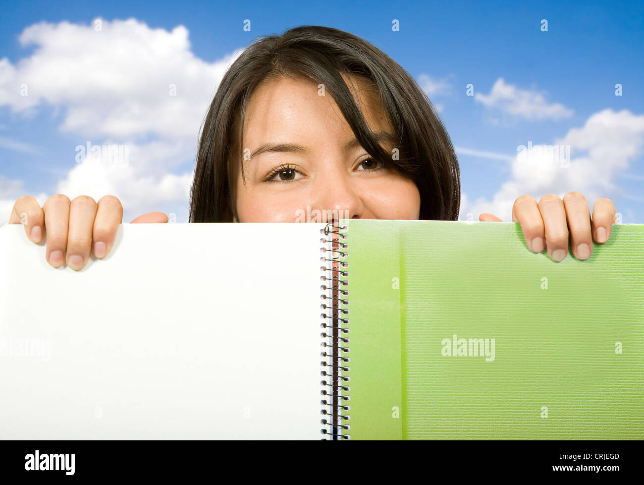 beautiful student with notebook Stock Photo - Alamy