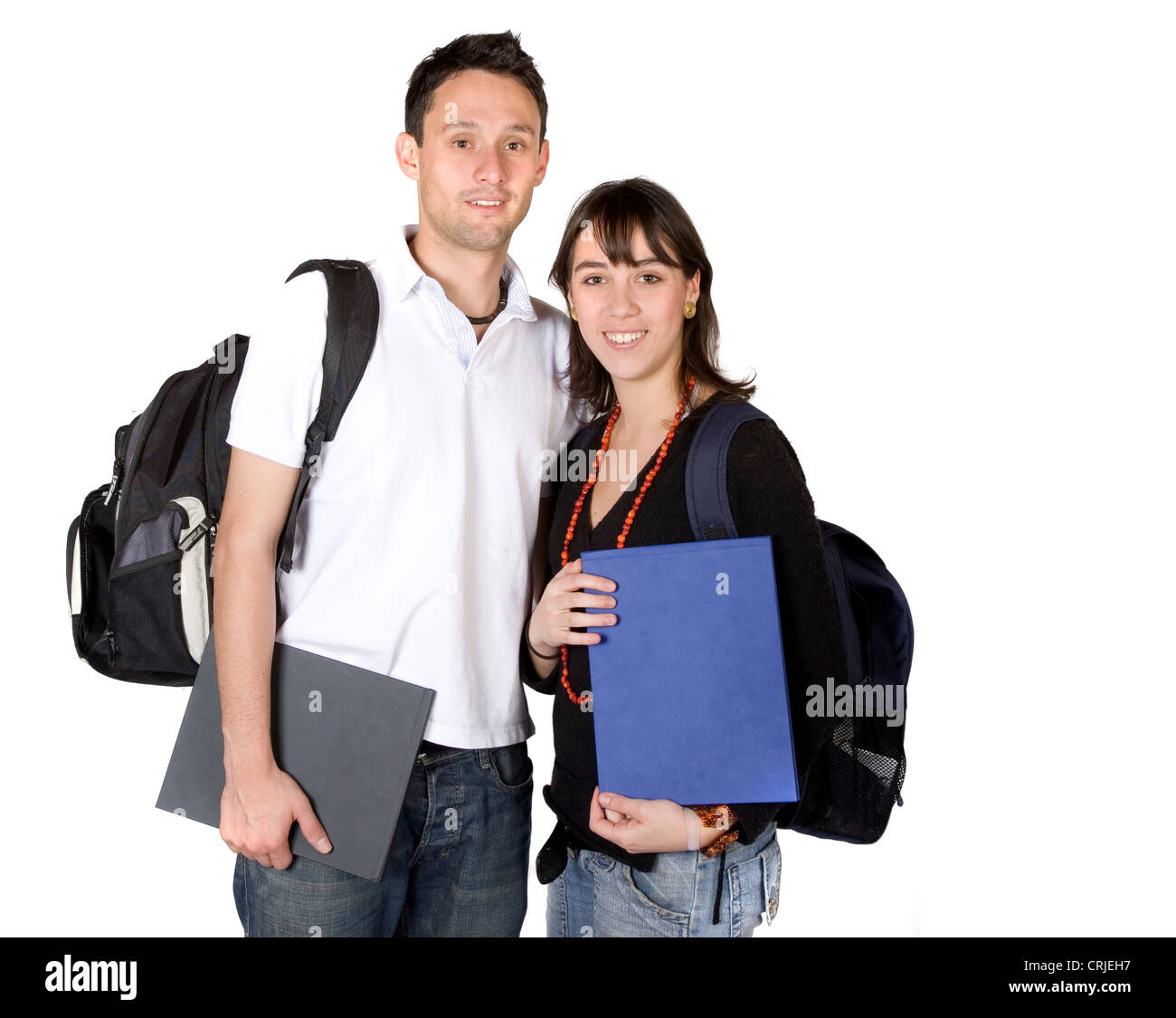 Female students books backpacks hi-res stock photography and images - Alamy
