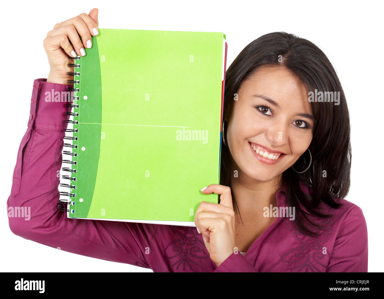 beautiful student with notebook Stock Photo - Alamy
