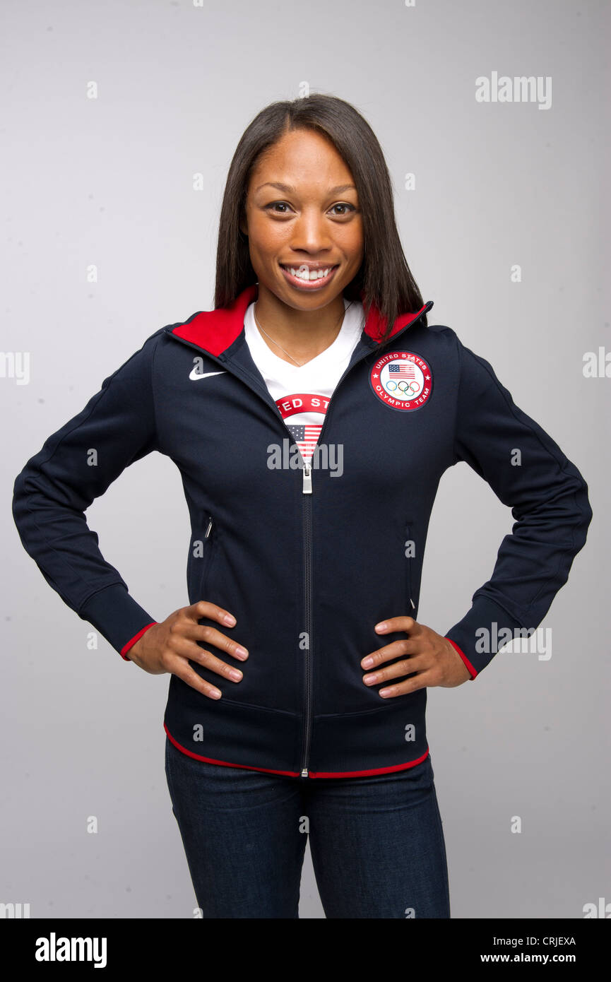 Sprinter Allyson Felix at the Team USA Media Summit in Dallas, TX in ...