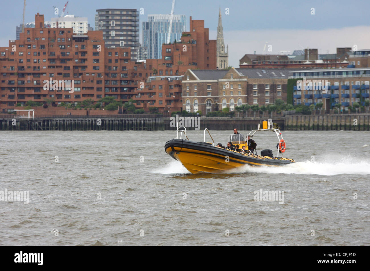 Thames rib speedboat on the River Thames in London Stock Photo - Alamy