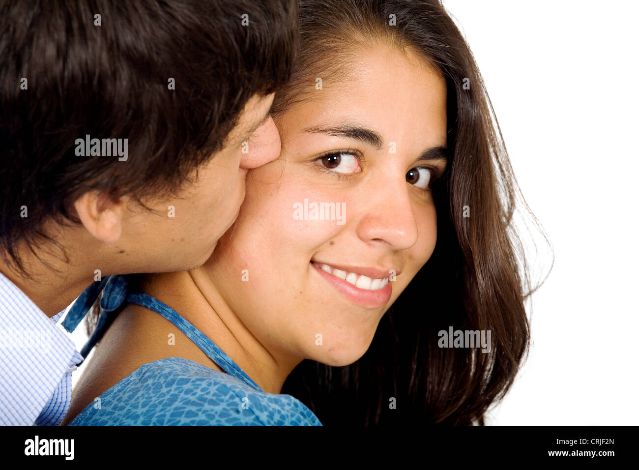 Close up couples faces kiss hi-res stock photography and images - Alamy