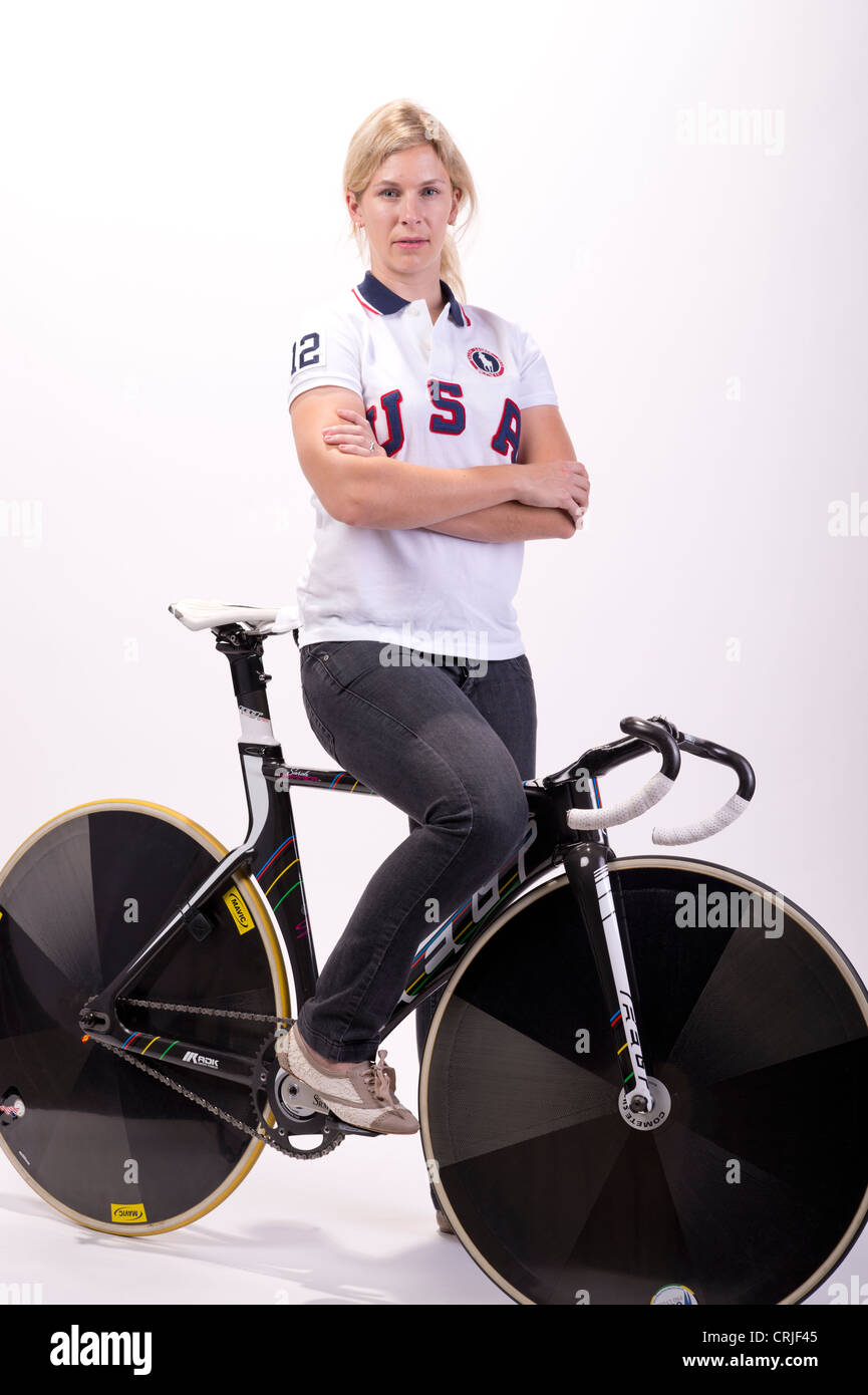 American female cyclist Sarah Hammer at the Team USA Media Summit in ...
