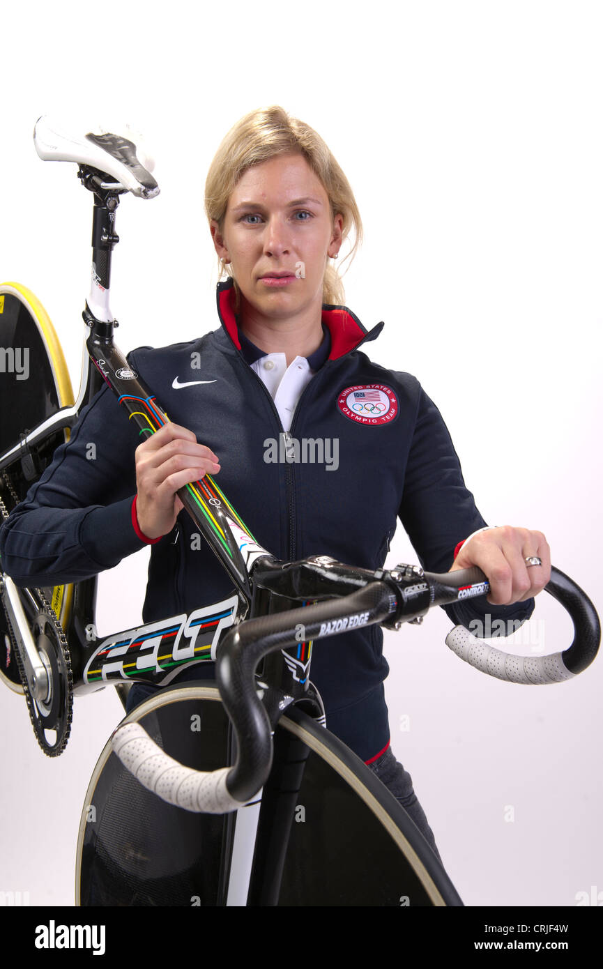 American female cyclist Sarah Hammer at the Team USA Media Summit in ...