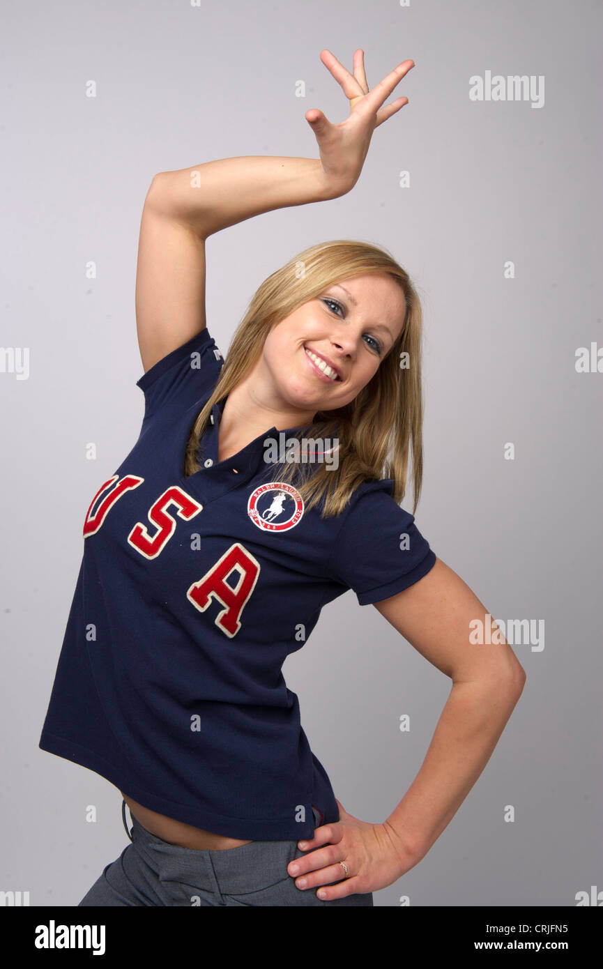 American synchronized swimmer Mariya Koroleva at Team USA Media Summit ...