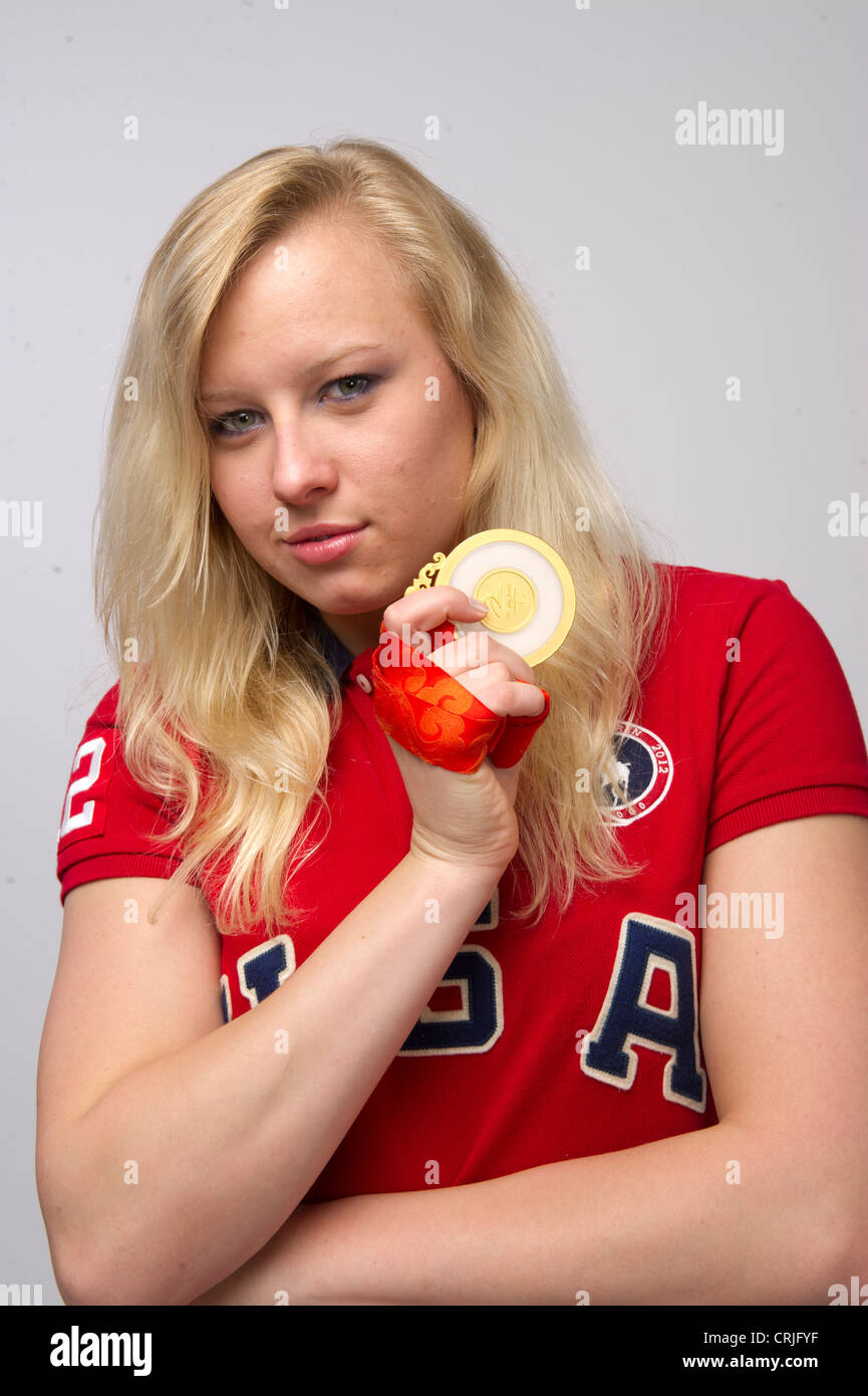 American female Paralympic swimmer Jessica Long at Team USA Media ...