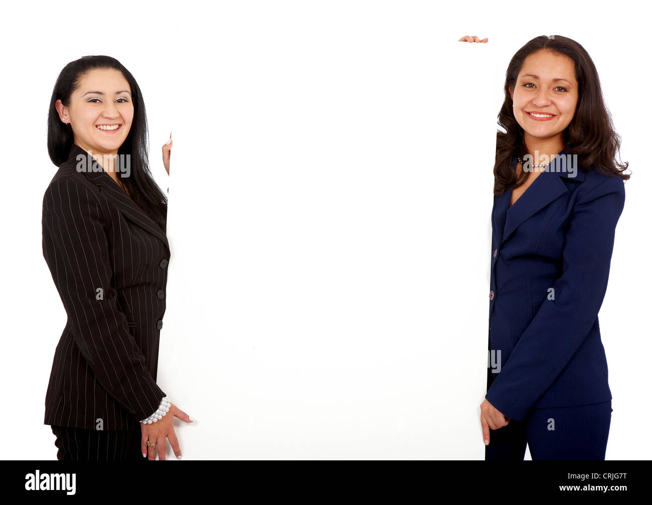 Two smiling women long Cut Out Stock Images & Pictures - Alamy