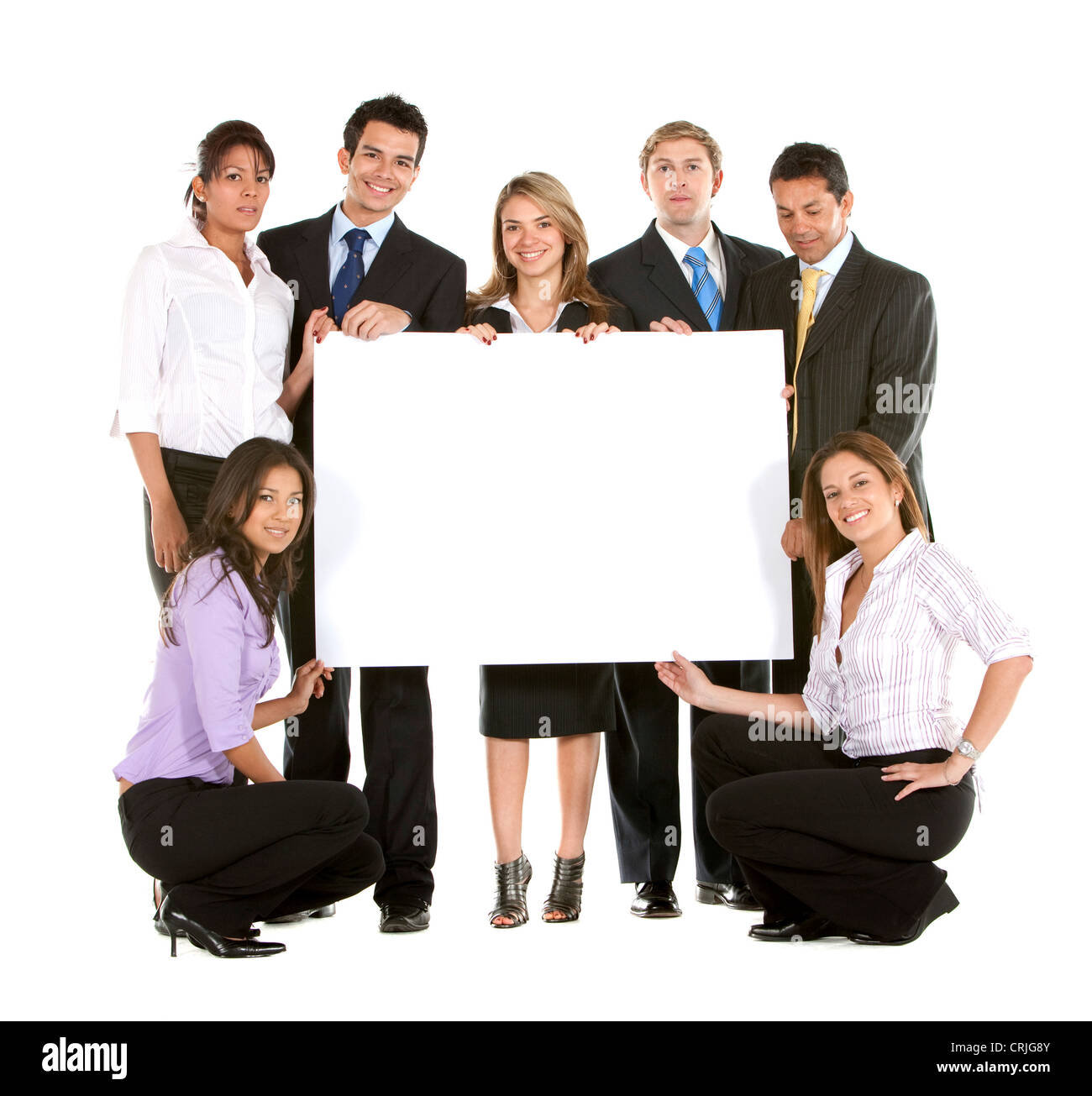 Group business people holding banner hi-res stock photography and ...