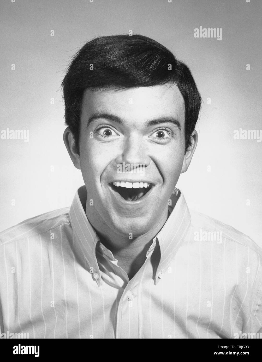 Surprised smile Black and White Stock Photos & Images - Alamy