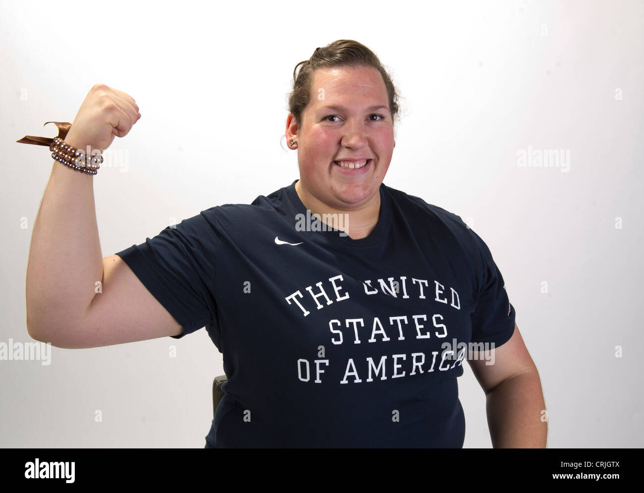 American female weightlifter Sarah Robles at the Team USA Media Summit ...