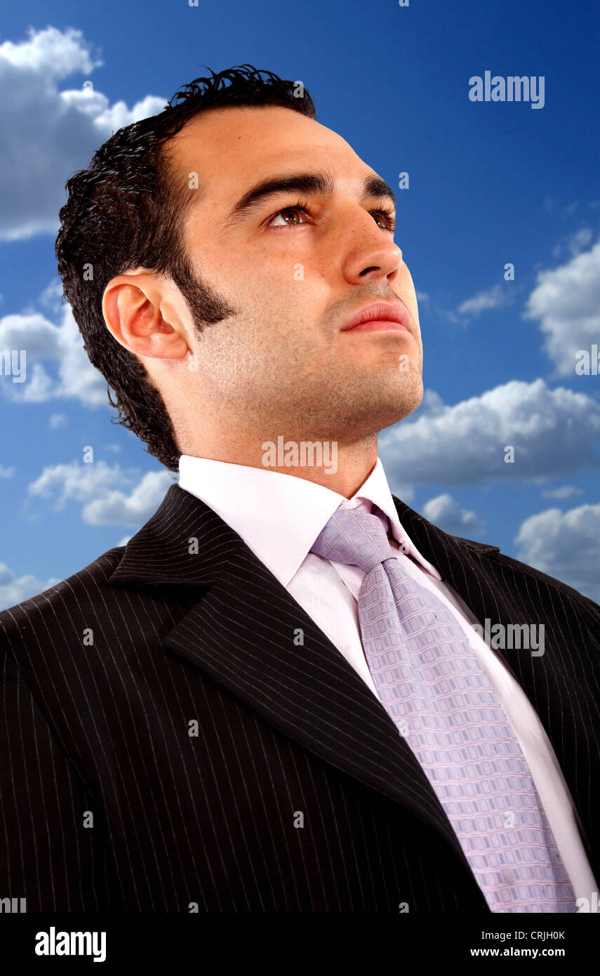 confident business man full of expectations Stock Photo - Alamy