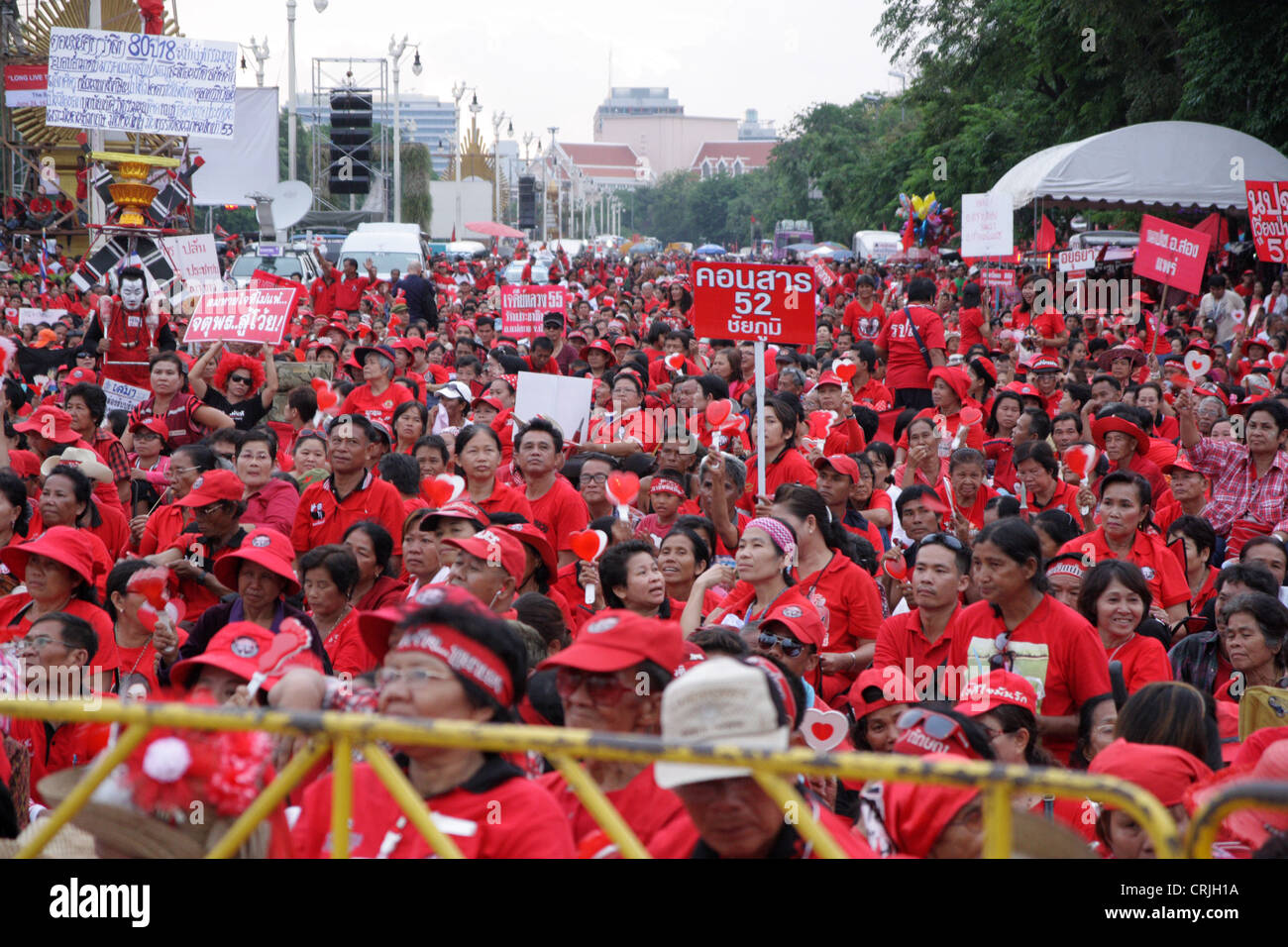 'Red Shirt' demonstrators gather at Democracy Monument to mark the 80th ...