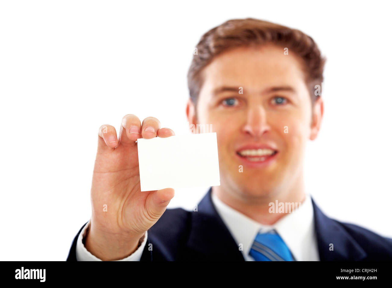 business man showing his card Stock Photo - Alamy