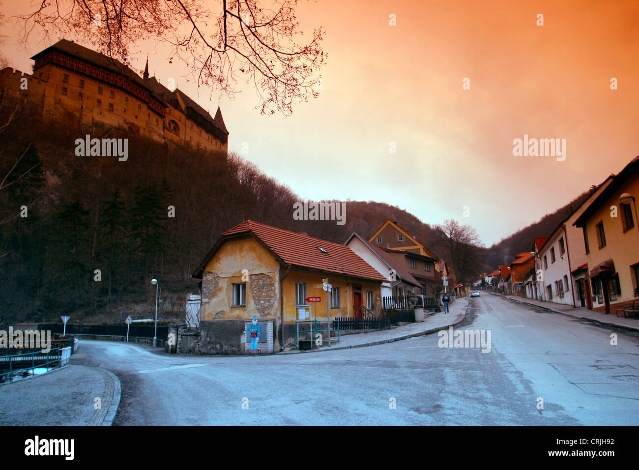 Town and karlstein castle hi-res stock photography and images - Alamy