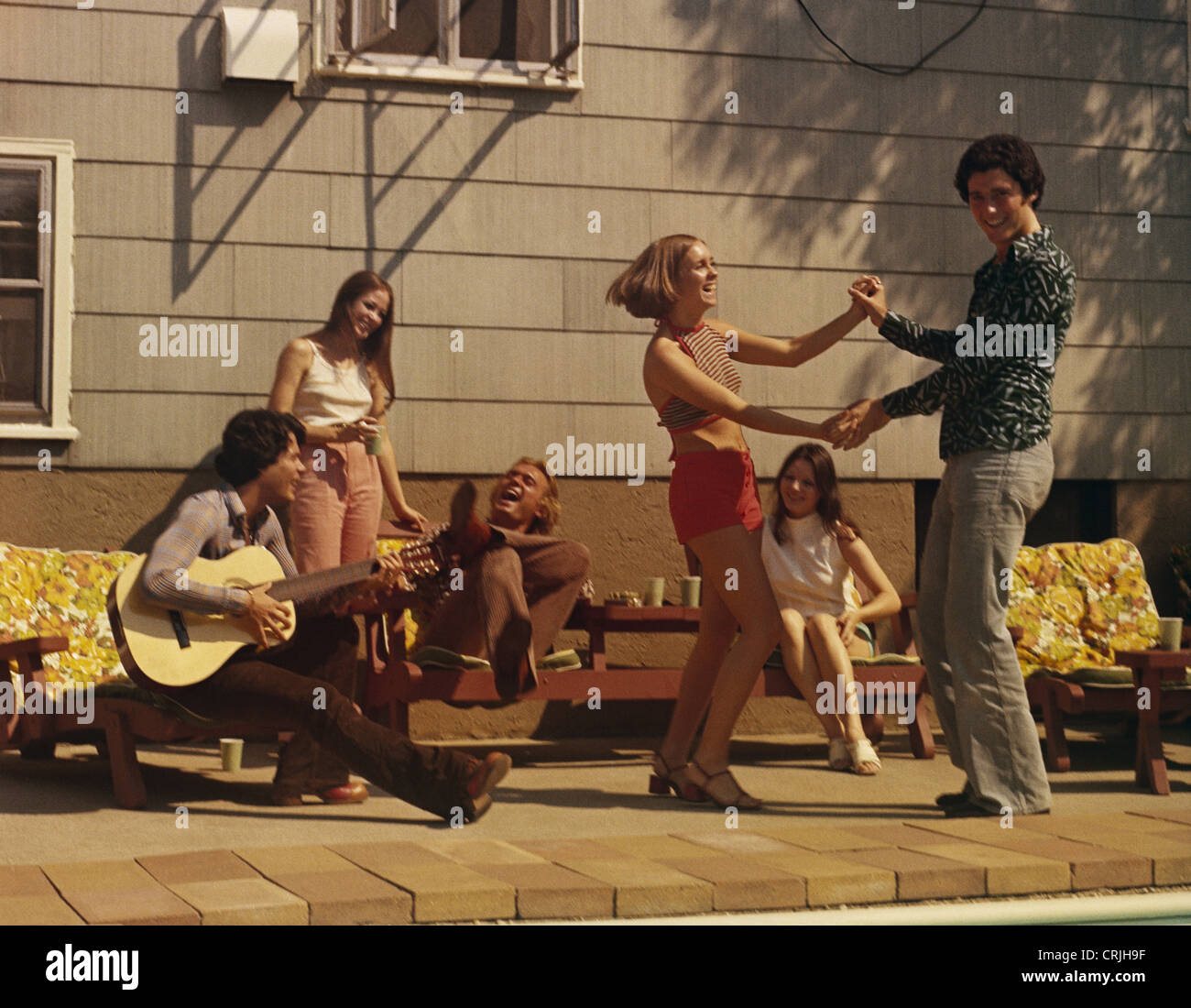 People dancing at a backyard party Stock Photo - Alamy