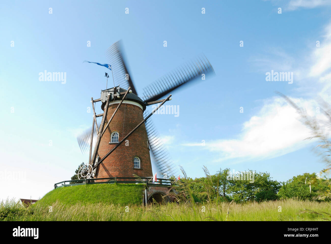 turning wind mill , Netherlands, Zeeland, Cadzand Stock Photo - Alamy